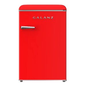 galanz glf31urdr electric mini compact upright freezer adjustable mechanical temperature control, 3.1 cu.ft, red