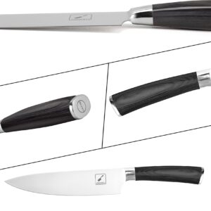 imarku Chef Knife - Pro Kitchen Knife 8 Inch Chef's Knives Japanese SUS440A Stainless Steel Sharp Paring Knife with Ergonomic Handle, Black Handle, Christmas Gifts for Women Men