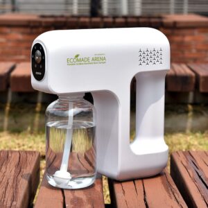 Portable Cordless Handheld Nano Mist Sprayer Fogger ULV Atomizer for Home, Office, School, or Garden (White)