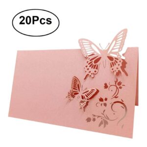 YURASIKU 20 Pcs Hollow Butterfly Table Name Card Wedding Banquet Party Holiday Baby Shower Christmas Place Card