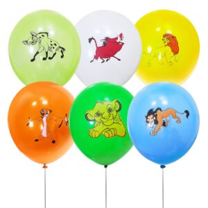 36 Pcs Lion King Latex Balloon，Lion King Balloons Party Decorations for Kids Baby Shower Birthday Party Supplies