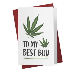 Karto Funny Marijuana Birthday Card for Smoker Friend - Weed Birthday Card - Weed Card for Him Her - Dope Card - Best Friend Weed Weed Best Bud