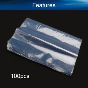 Bettomshin 100Pcs PVC Heat Shrink Wrap Bags,14.17 x 10.24Inch, L x W Shrinkable Wrapping Packaging Bags Light Blue for DIY Gifts Shoes Candle