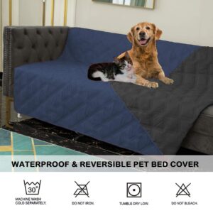 SUNNYTEX Waterproof & Reversible Dog Bed Cover Sofa, Couch Cover Furniture Protector for Pets(40*50")