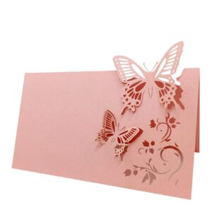 yurasiku 20 pcs hollow butterfly table name card wedding banquet party holiday baby shower christmas place card