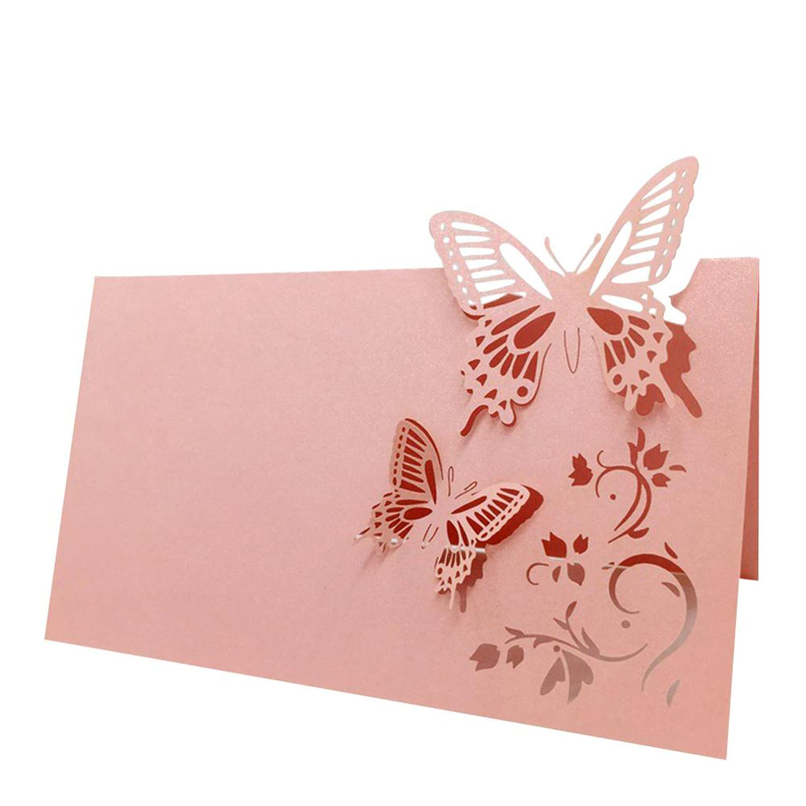 YURASIKU 20 Pcs Hollow Butterfly Table Name Card Wedding Banquet Party Holiday Baby Shower Christmas Place Card