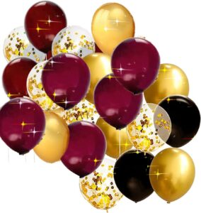 graduation decorations maroon gold 2024/burgundy graduation party decorations burgundy black gold balloons fsu/class of 2024/wizard party decorations/burgundy gold birthday