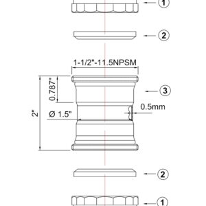 ZM 1-1/2-Inch or 1-1/4-Inch by 1-1/2-Inch Straight Extension Coupling Trap Adapter, Brass