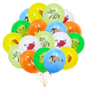 36 pcs lion king latex balloon，lion king balloons party decorations for kids baby shower birthday party supplies