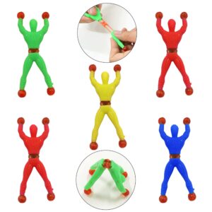 PPXMEEUDC 27PCS Multi-color and Multi-style Stretchy Sticky Toys Including Sticky Hands Wall Climbers Men Hammers Lizards Snake Crocodile and Skeletons for Kids Party Favors