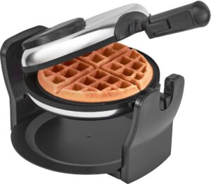 bella - non-stick rotating belgian waffle maker - stainless steel - bpa & pfoa free