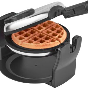 Bella - Non-Stick Rotating Belgian Waffle Maker - Stainless Steel - BPA & PFOA Free