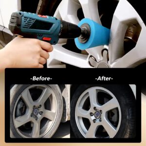 5Pcs Polishing Foam Sponge Polishing Balls Wheel Cleaning Tools Car Wheel Polisher (for Drills Car Polisher and Polisher Kits for car Wheel Wheel Care, Metal, Plastic, Ceramic and Glass.