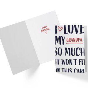 Karto Sweet and Funny Birthday Card For Grandpa, Large 5.5 x 8.5 Greeting Card, Grandpa Birthday Card, Birthday Card For Grandfather - Birthday Cards For Grandpa This Much Grandpa