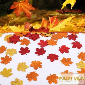 Fall Decor Party Table Scatter Confetti - Thanksgiving Day Maple Leaves Foil Metallic Sequins Confetti Autumn Fall Wedding Baby Shower Party Sprinkles Confetti Decorations