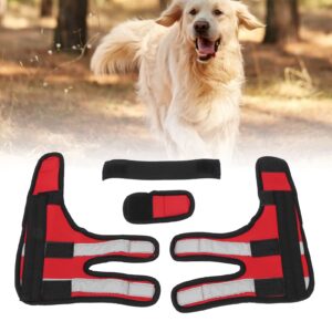 GLOGLOW 1 Pair Dog Front Leg Braces, Reflective Dog Shoulder Brace Front Leg Brace Canine Elbow Protector for Ligament Injuries Sprains(Red M)