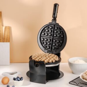 Bella - Non-Stick Rotating Belgian Waffle Maker - Stainless Steel - BPA & PFOA Free