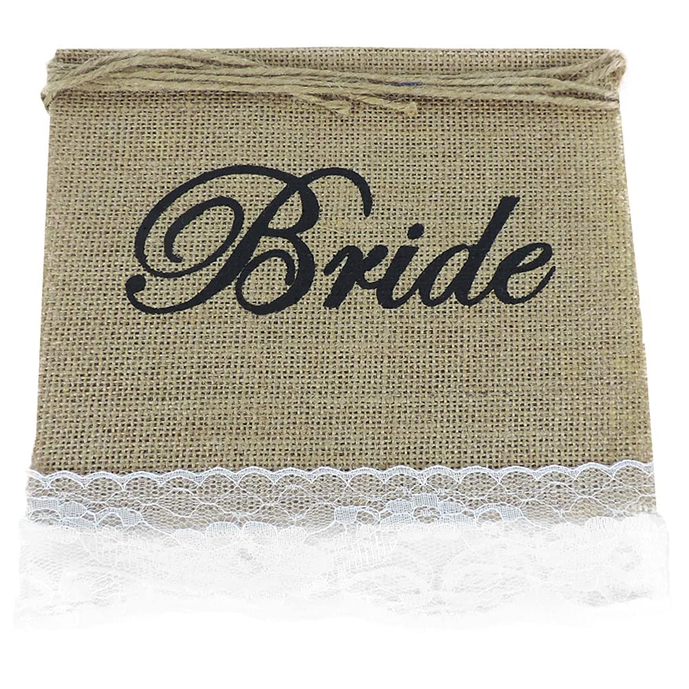 NOVELTY GIANT WWW.NOVELTYGIANT.COM Rustic Wedding Bride & Groom Chair Signs Burlap Banners