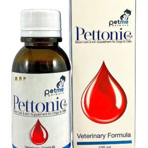 PETTONIC 100 ML. Tonic Pet Booster Liquid Dog Blood Support Iron Supplement for Dogs & Cats Puppies Kitten Food Multi Vitamins Folic B6 B12 Promotes Red Blood Cell, Fast Increasing Energy & Immunity