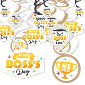 big dot of happiness happy boss’s day - best boss ever hanging decor - party decoration swirls - set of 40