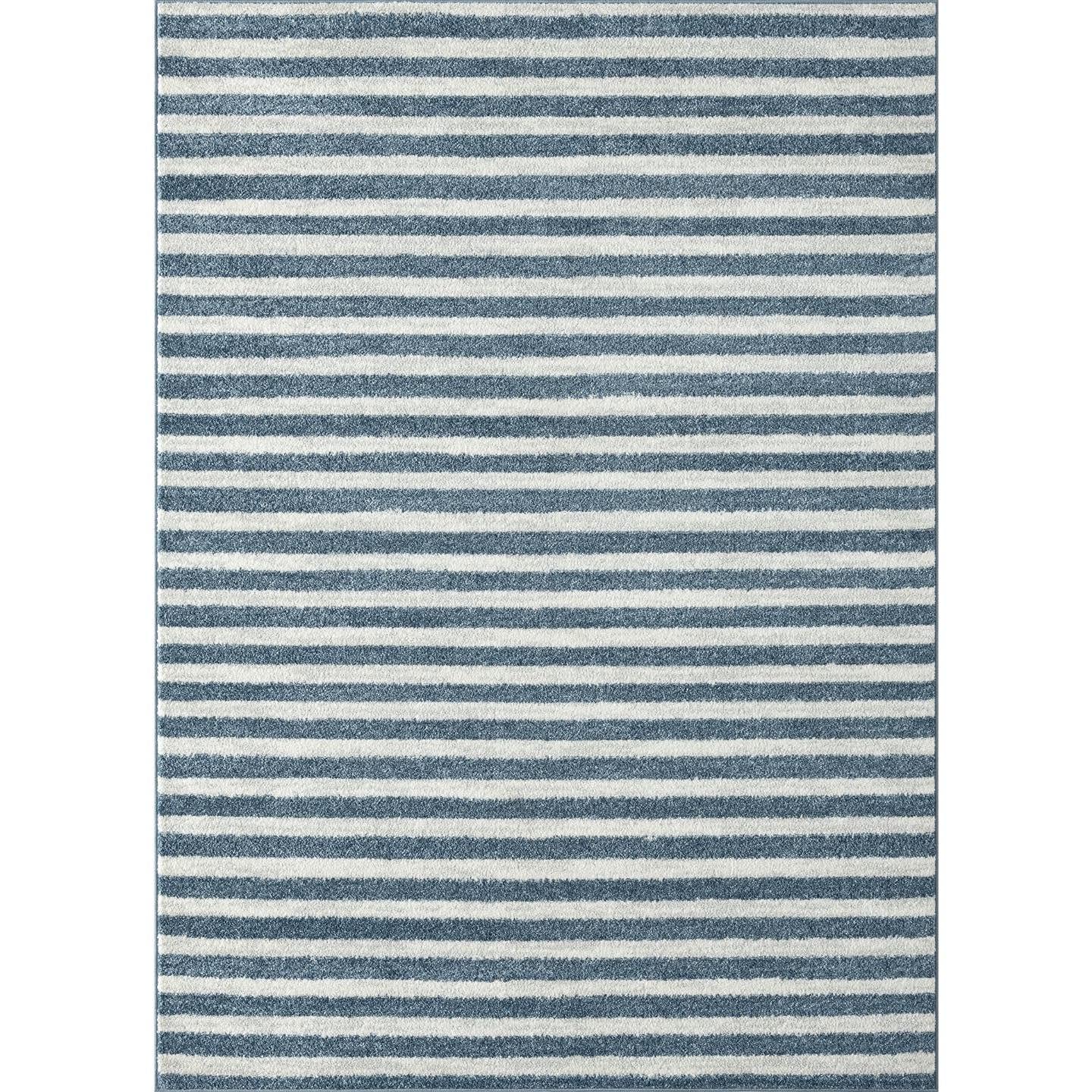 LUXE WEAVERS Daphnes Collection 2800 Navy 5x7 Moroccan Lines Area Rug