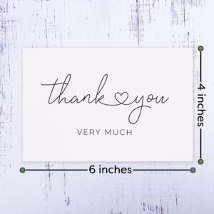 120 Thank You Cards with Envelopes to Express Gratitude – Wedding Thank You Cards with Envelopes & Stickers - For Any Occasion - Bridal Shower Thank You Cards, Engagement, Graduation & More, 4" x 6"