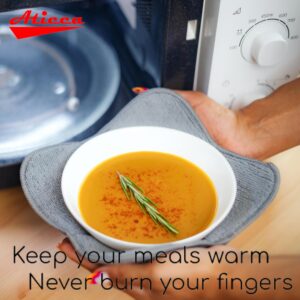 Aticca Microwave Bowl Cozy Holders for Hot Food Set of 4 Hot Pads for Bouillon Cups Multipurpose Heat Proof Plate Holder