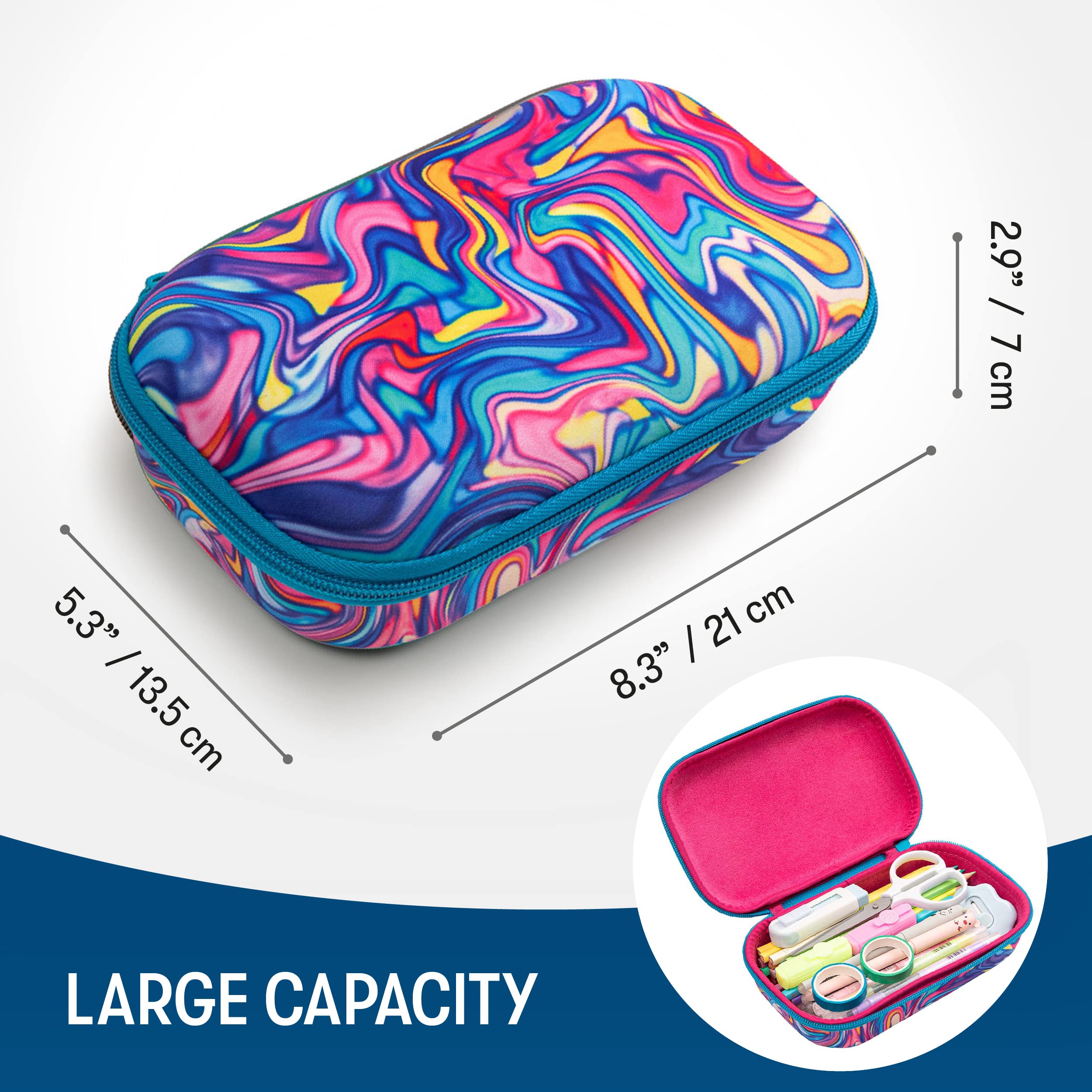 ZIPIT Colorful Pencil Box for Girls | Pencil Case for School | Organizer Pencil Bag | Large Capacity Pencil Pouch