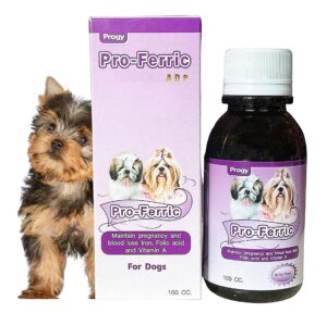 proferric 100 cc. tonic liquid best pet booster blood support for dogs puppies iron & multi vitamins supplement fast increasing animal immunity energy & power, folic b6 b12 promotes red blood cell