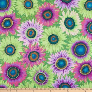 freespirit kaffe fassett collective van gogh fabric, green yard