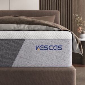 kescas twin mattress,10 inch gel memory foam single mattress in a box,medium firm,with moisture wicking cover and edge support for motion isolating,medium firm