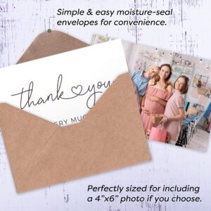 120 Thank You Cards with Envelopes to Express Gratitude – Wedding Thank You Cards with Envelopes & Stickers - For Any Occasion - Bridal Shower Thank You Cards, Engagement, Graduation & More, 4" x 6"