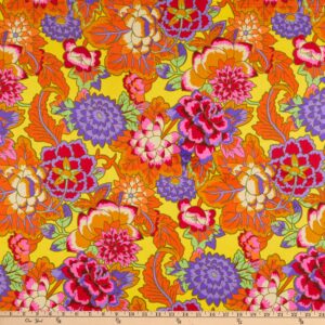 kaffe fassett collective cloisonne orange, fabric by the yard