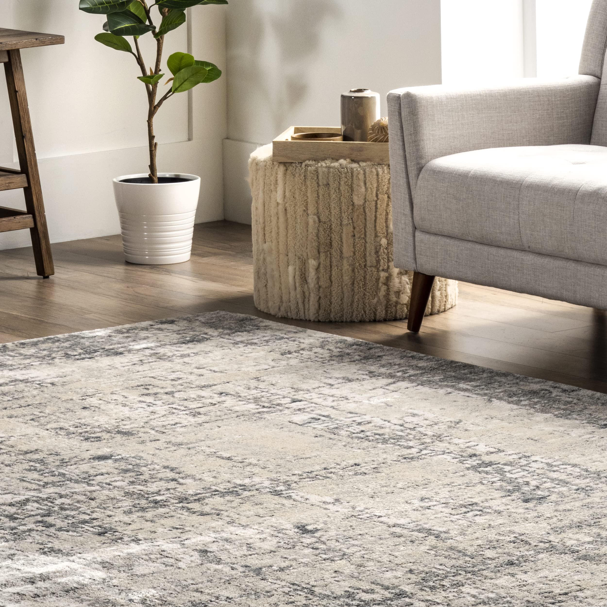 nuLOOM Aly Modern Abstract Area Rug, 7x9, Beige