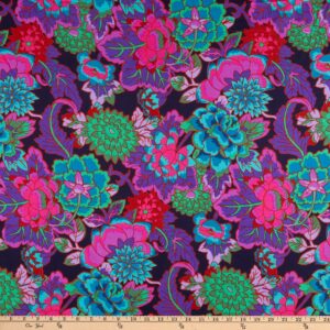 kaffe fassett collective cloisonne purple, fabric by the yard