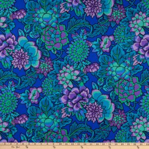 kaffe fassett collective cloisonne blue, fabric by the yard