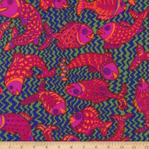 kaffe fassett collective koi polloi green, fabric by the yard