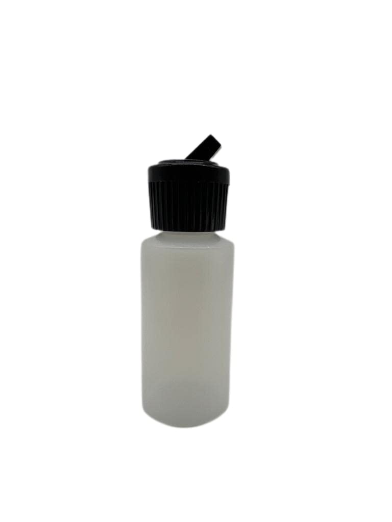 Natural Farms 1 oz Plastic Black Flip Top Pour Spout Bottles - 6 Pack - for Essential Oils, Perfumes, Lotions