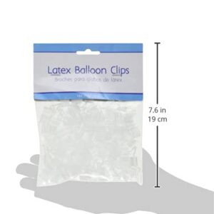 Premium Clear Plastic Latex Balloon Clips - 0.5" (144 Ct) - Quick & Easy Party Decoration Solution - Effortless Sealing for All Events and Celebrations