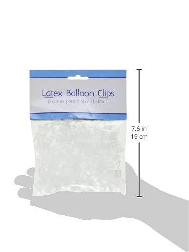 Premium Clear Plastic Latex Balloon Clips - 0.5" (144 Ct) - Quick & Easy Party Decoration Solution - Effortless Sealing for All Events and Celebrations