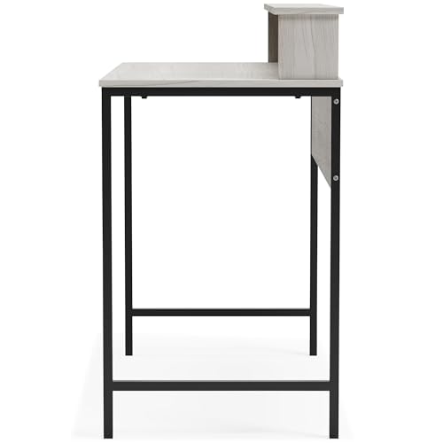 Signature Design by Ashley Bayflynn 36" Modern Home Office Desk With Hutch, White & Black