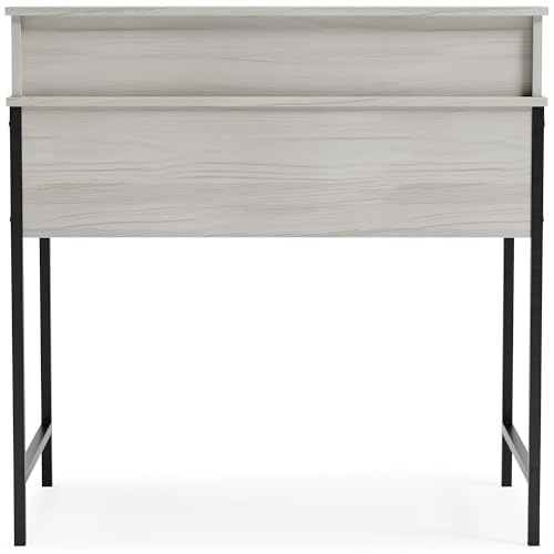 Signature Design by Ashley Bayflynn 36" Modern Home Office Desk With Hutch, White & Black