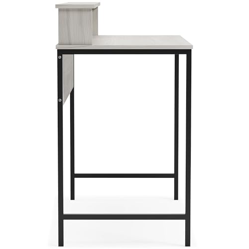 Signature Design by Ashley Bayflynn 36" Modern Home Office Desk With Hutch, White & Black