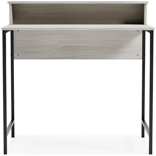 Signature Design by Ashley Bayflynn 36" Modern Home Office Desk With Hutch, White & Black