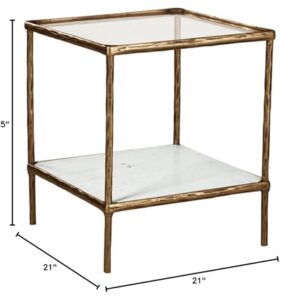 Signature Design by Ashley Ryandale Contemporary Accent Table, Antique Brass Finish