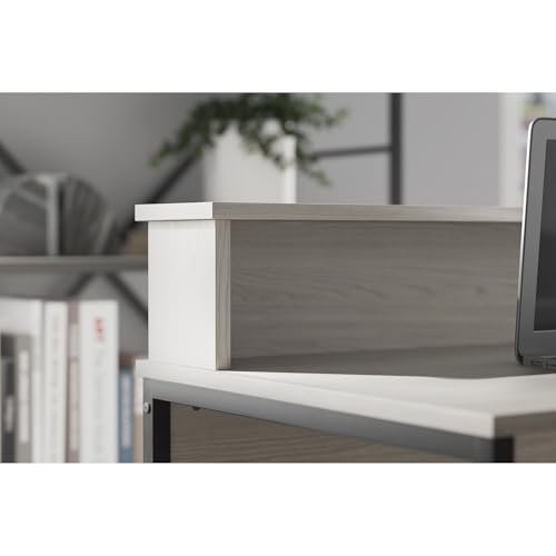 Signature Design by Ashley Bayflynn 36" Modern Home Office Desk With Hutch, White & Black