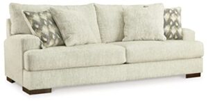 signature design by ashley caretti contemporary sofa with accent pillows, beige