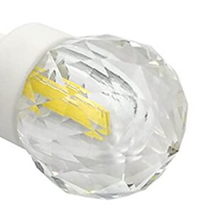 G9 2W LED Bulb Mini Globe Crystal Light (20W Equivalent) Glass Cob Decorative Light Bulb G9 Bi Pin Ceramics Base for Home Lighting Ceiling Light Dimmable 360 Angle Beam Cool White AC110V 6 Pack