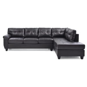 Glory Furniture Gallant Faux Leather Sectional in Cappuccino