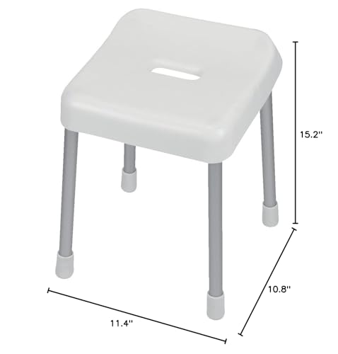 Pearl Metal HB-5932 Bath Stool, 13.8 inches (35 cm), White, Made in Japan, Style Pure